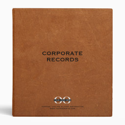 Corporate Record Book Binder Sable Leather | Zazzle