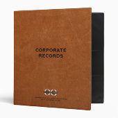 Corporate Record Book Binder Sable Leather | Zazzle