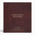 Corporate Record Book Leather Binder | Zazzle