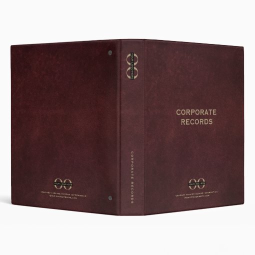 Corporate Record Book Leather Binder | Zazzle