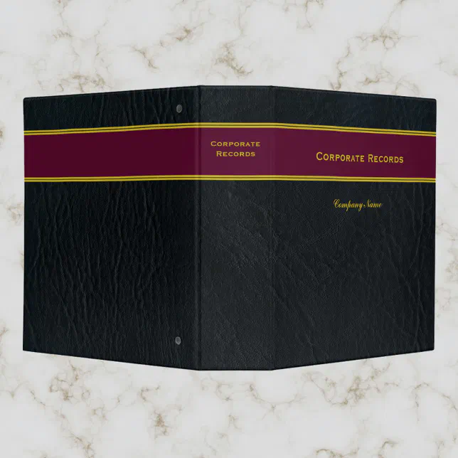 Corporate Records with Custom Name binder | Zazzle