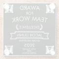 Corporate Staff Team Work Award Glass Coaster | Zazzle