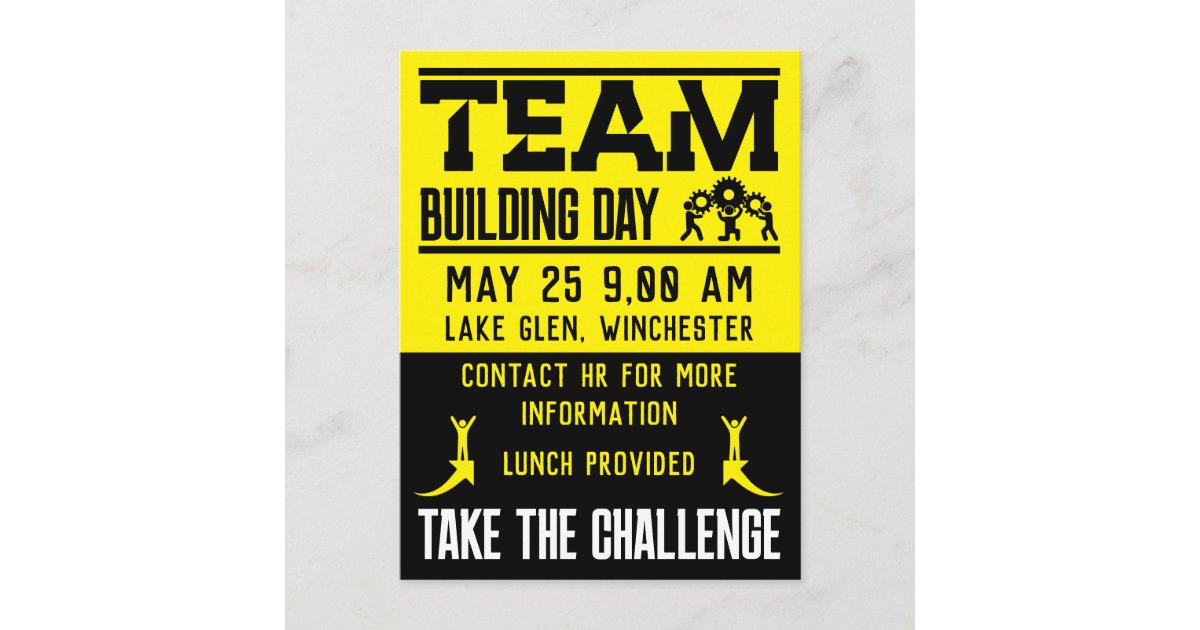 Corporate Team Building Day Invitation Postcard | Zazzle
