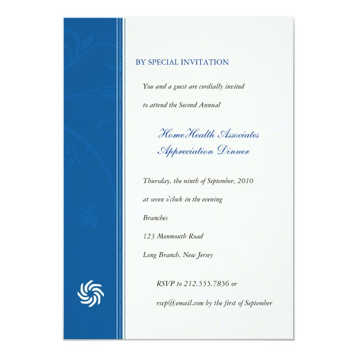 Corporate Vines Blue Invitation | Zazzle.com