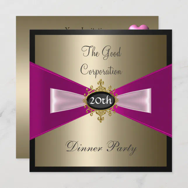 Corporation Annual Dinner Party Invitation | Zazzle