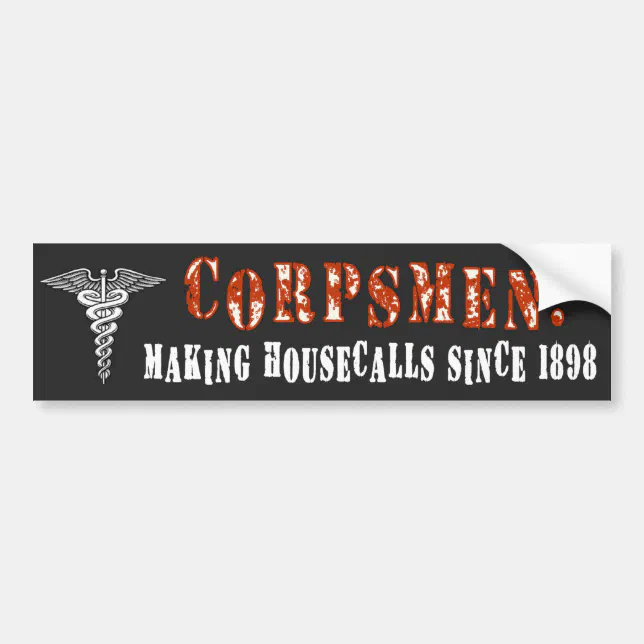 Corpsman 1 bumper sticker | Zazzle