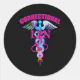 Correctional Lpn Practical Nurse Caduceus Symbol Classic Round Sticker ...