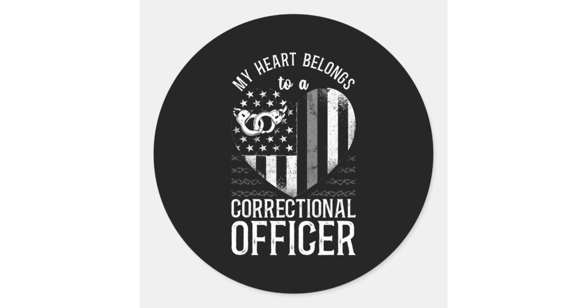 Correctional Officer Friend He American Flag Classic Round Sticker | Zazzle