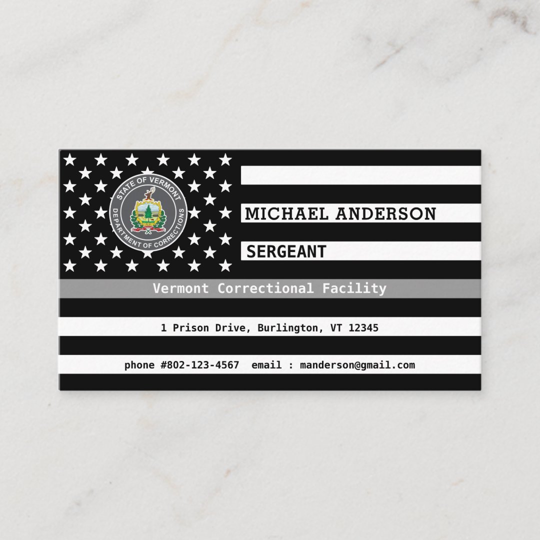 Correctional Officer Logo Custom Law Enforcement Business Card | Zazzle