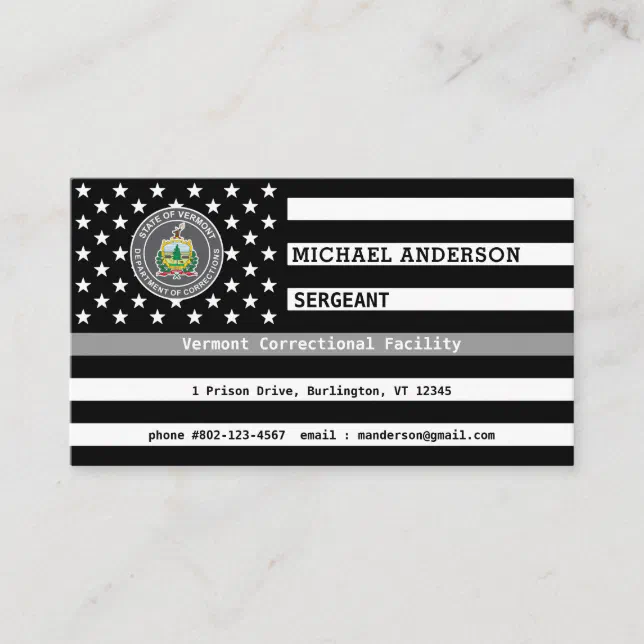 Correctional Officer Logo Custom Law Enforcement Business Card | Zazzle