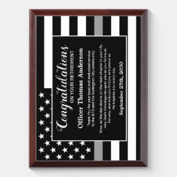 Correctional Officer Retirement Congratulations Award Plaque | Zazzle