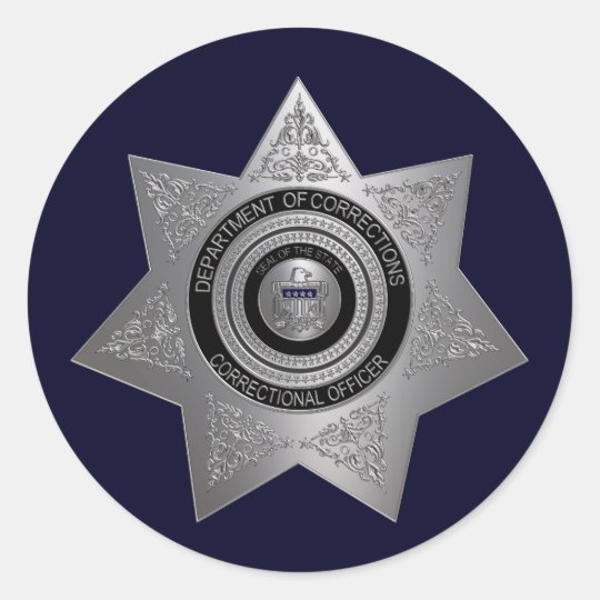Correctional Officer Silver Badge Stickers | Zazzle.com