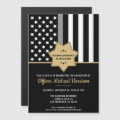 Corrections Officer Graduation Party Flag Magnetic Invitation | Zazzle