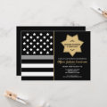 Corrections Officer Retirement Silver Line Party Invitation | Zazzle
