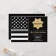 Corrections Officer Retirement Silver Line Party Invitation | Zazzle
