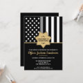 Corrections Officer Retirement Thin Silver Line Invitation | Zazzle
