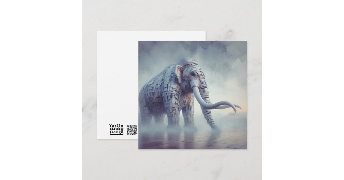 Corrugated Mammoth Greeting Card | Zazzle