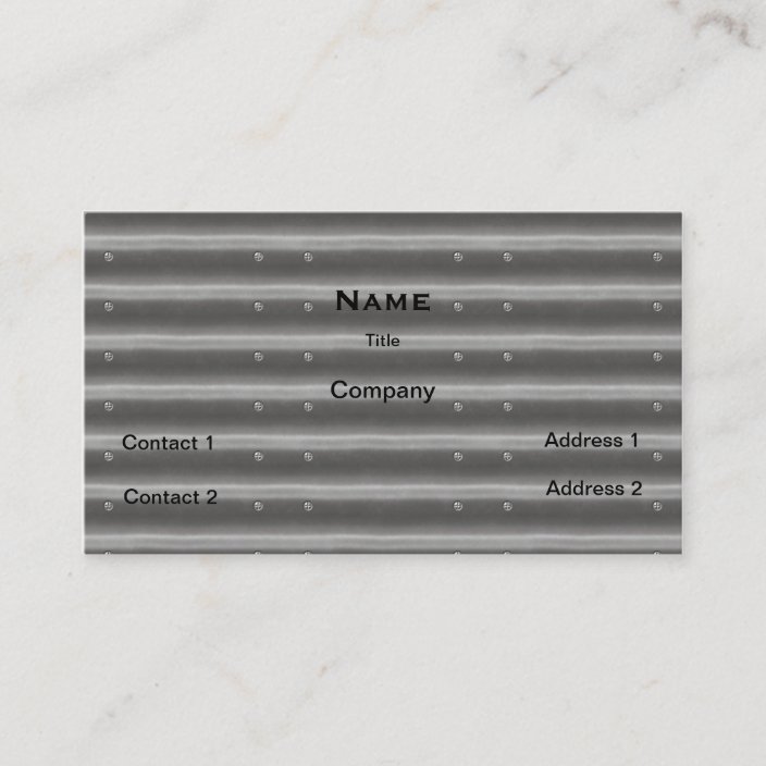 Corrugated Steel Look Business Card | Zazzle.com