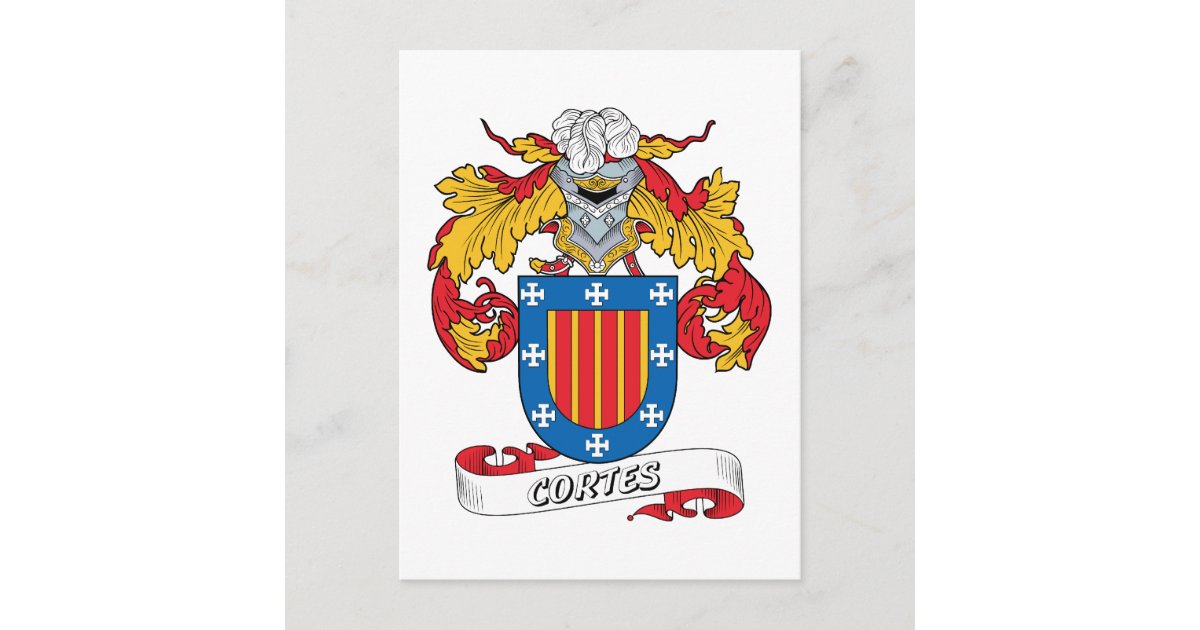 Cortes Family Crest Postcard | Zazzle