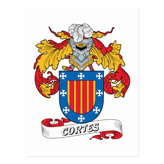 Cortes Family Crest Postcard | Zazzle.com