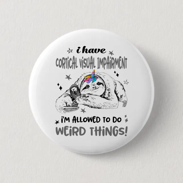 Cortical Visual Impairment Awareness Month Ribbon Button | Zazzle