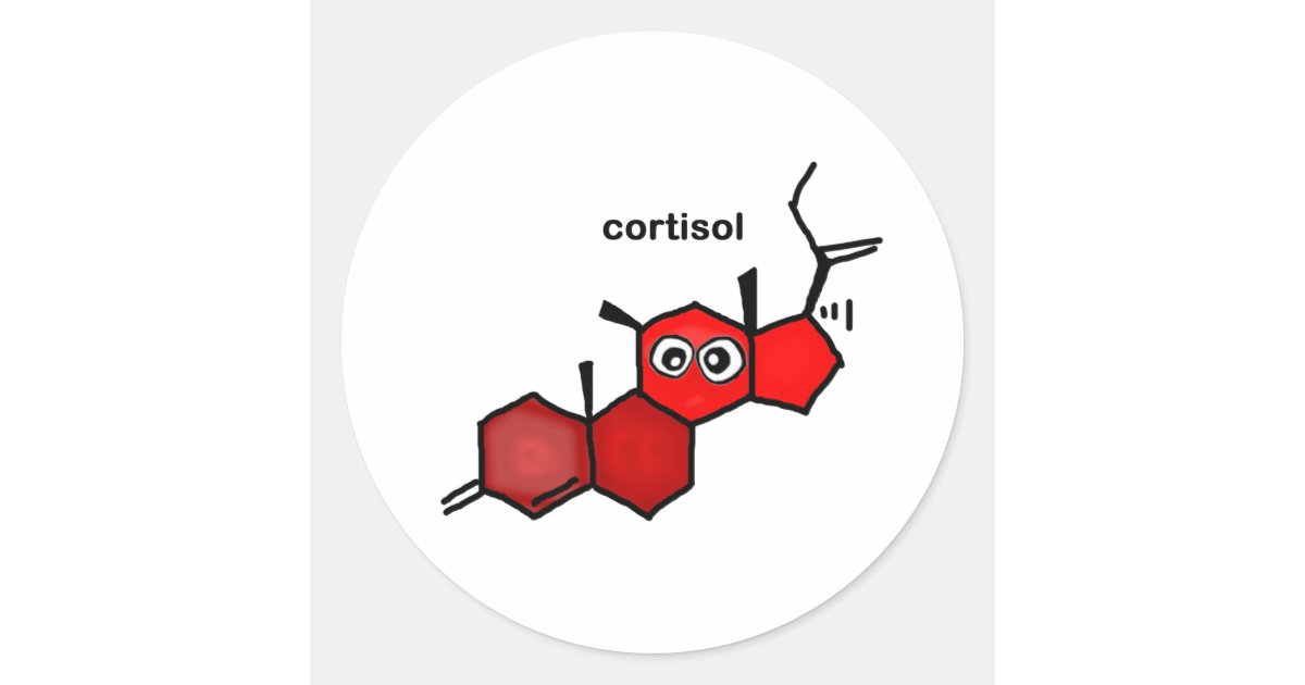 Cortisol Classic Round Sticker | Zazzle