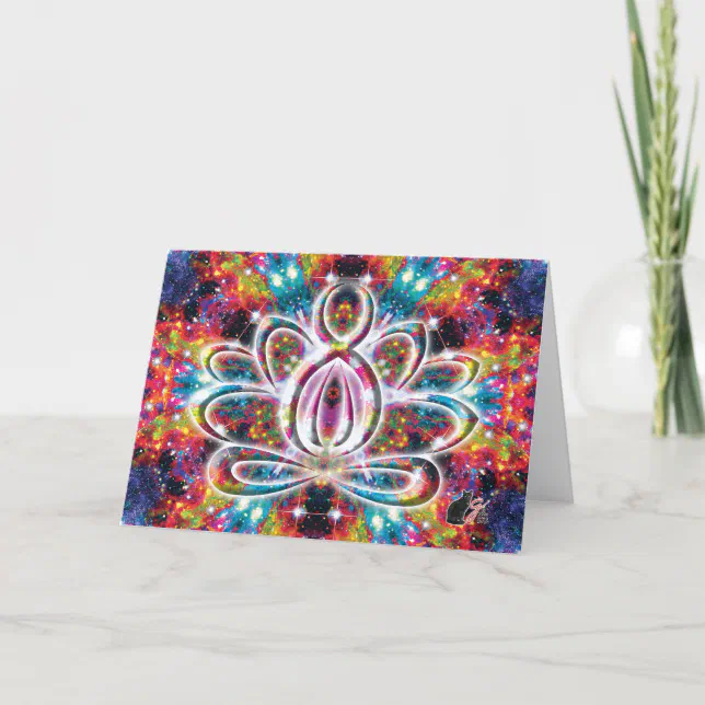 Coruscation Zen Lotus Card | Zazzle