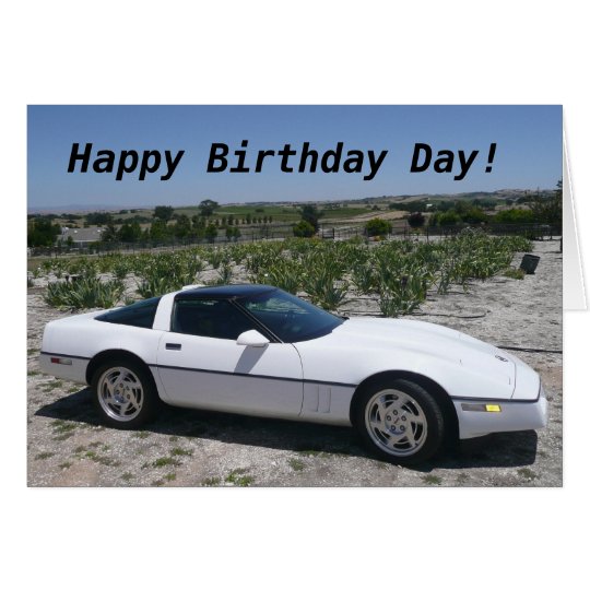 Corvette Birthday Day Card | Zazzle.com