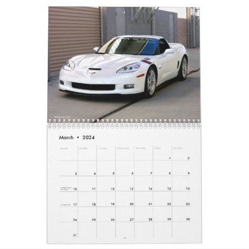 Corvette Collection Calendar | Zazzle