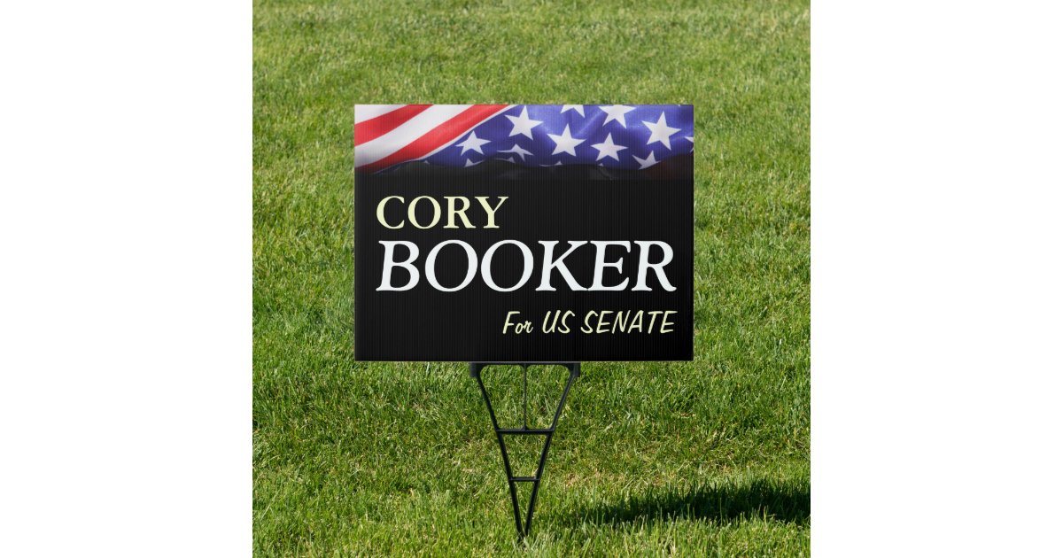 Cory BOOKER For US Senate Campaign Yard Sign | Zazzle