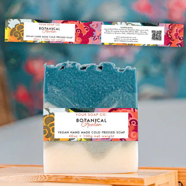 Cosmetic Bar Soap Band Product Label Wrap Colorful | Zazzle
