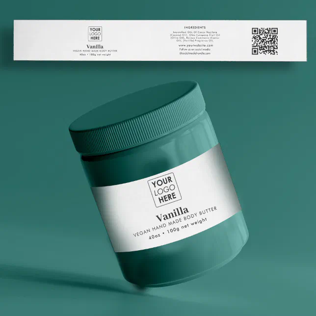 Cosmetic Product Label Skincare Logo Sticker | Zazzle