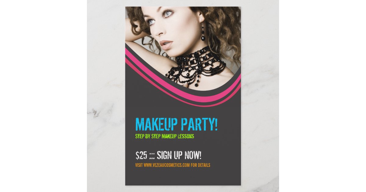 Cosmetics or Makeup Party Flyer | Zazzle