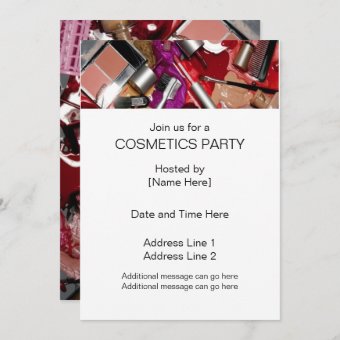 Cosmetics Party Invitations | Zazzle