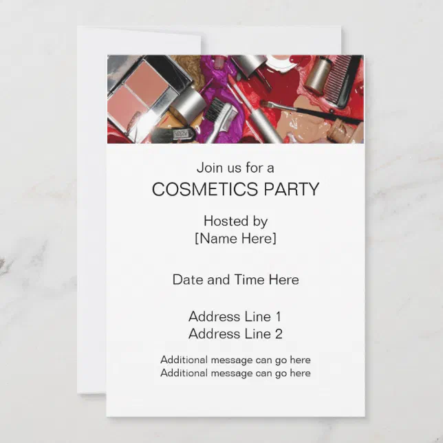 Cosmetics Party Invitations | Zazzle