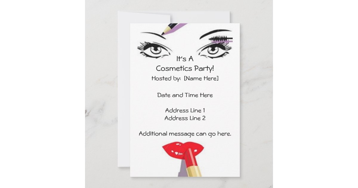 Cosmetics Party Invitations | Zazzle