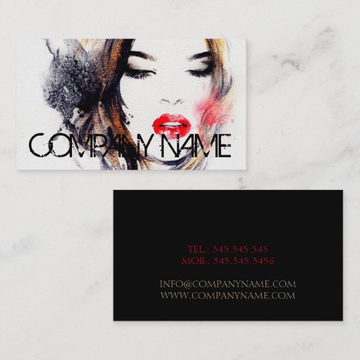 Cosmetologist Cosmetology Make-Up Artist Elegant Business Card | Zazzle