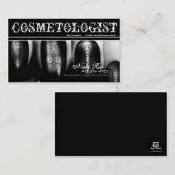 Cosmetologist/ Nail Technician Business Card | Zazzle