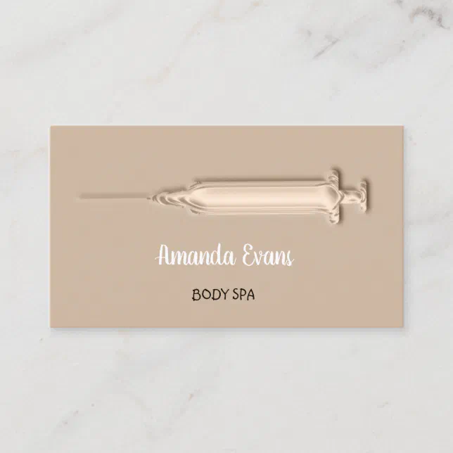 Cosmetologist Syringe Botox Injections Rose SPA Appointment Card | Zazzle