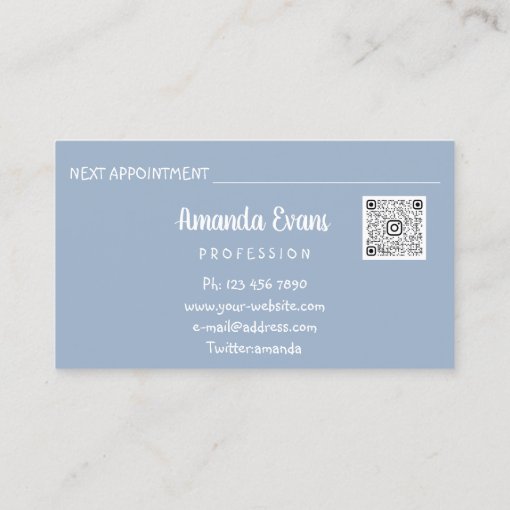 Cosmetologist Syringe Botox Injections SPA Blue Appointment Card | Zazzle