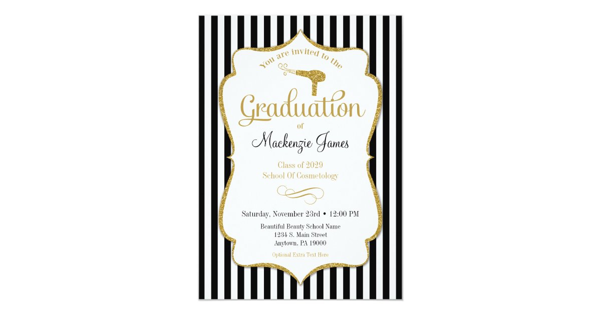 Cosmetology Graduation Announcement Invitation | Zazzle.com