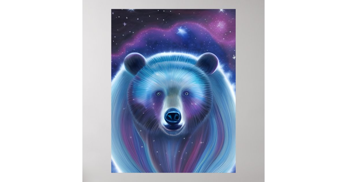 Cosmic Bear Poster | Zazzle