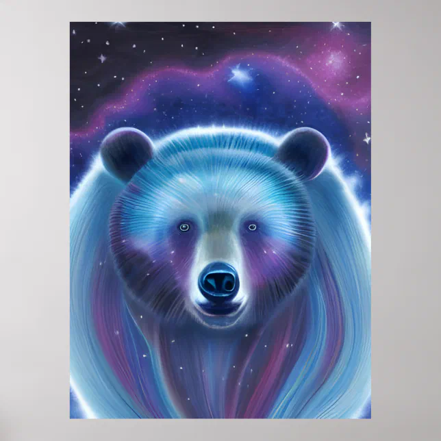 Cosmic Bear Poster | Zazzle