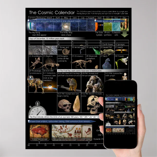 Cosmic Calendar Poster | Zazzle