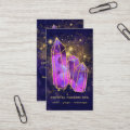 Cosmic Celestial Crystals Gold Glitter Business Card | Zazzle