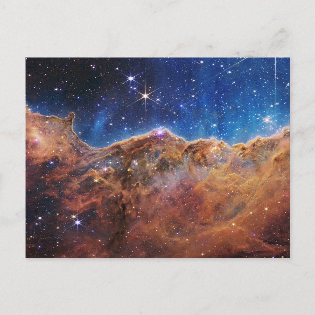 Cosmic Cliffs Carina Nebula James Webb Telescope Postcard | Zazzle