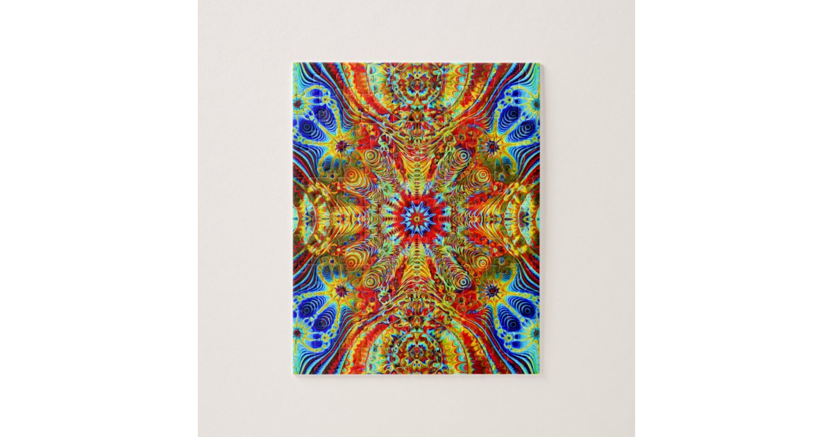 Cosmic Creatrip2 - Psychedelic trippy design Jigsaw Puzzle | Zazzle