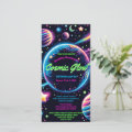Cosmic Glow Birthday Party Digital Invitation | Zazzle