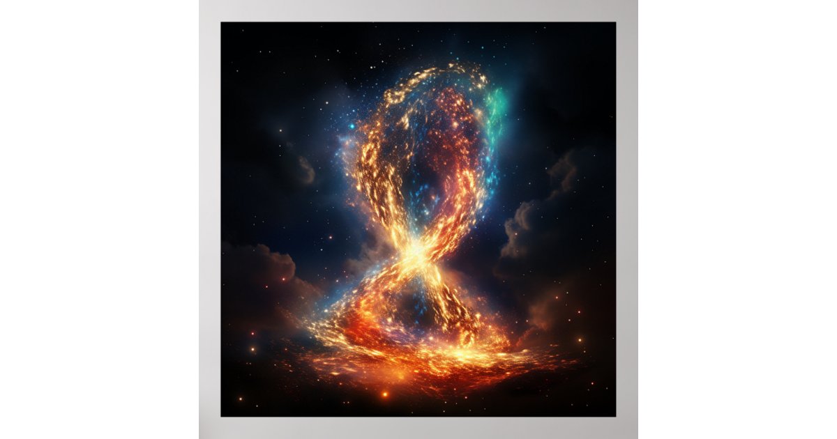 Cosmic Infinity Symbol Poster | Zazzle