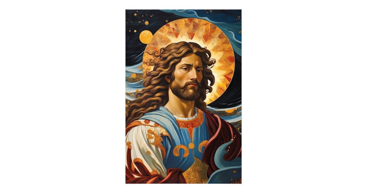 Cosmic Jesus Concerned Universe Earth AP50 Photo Print | Zazzle